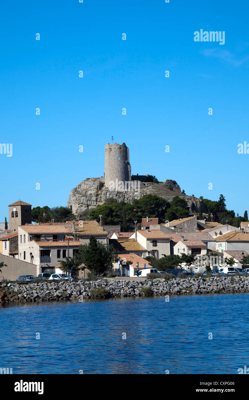 The village of Gruissan seen from the vantage point of the Barberousse ...