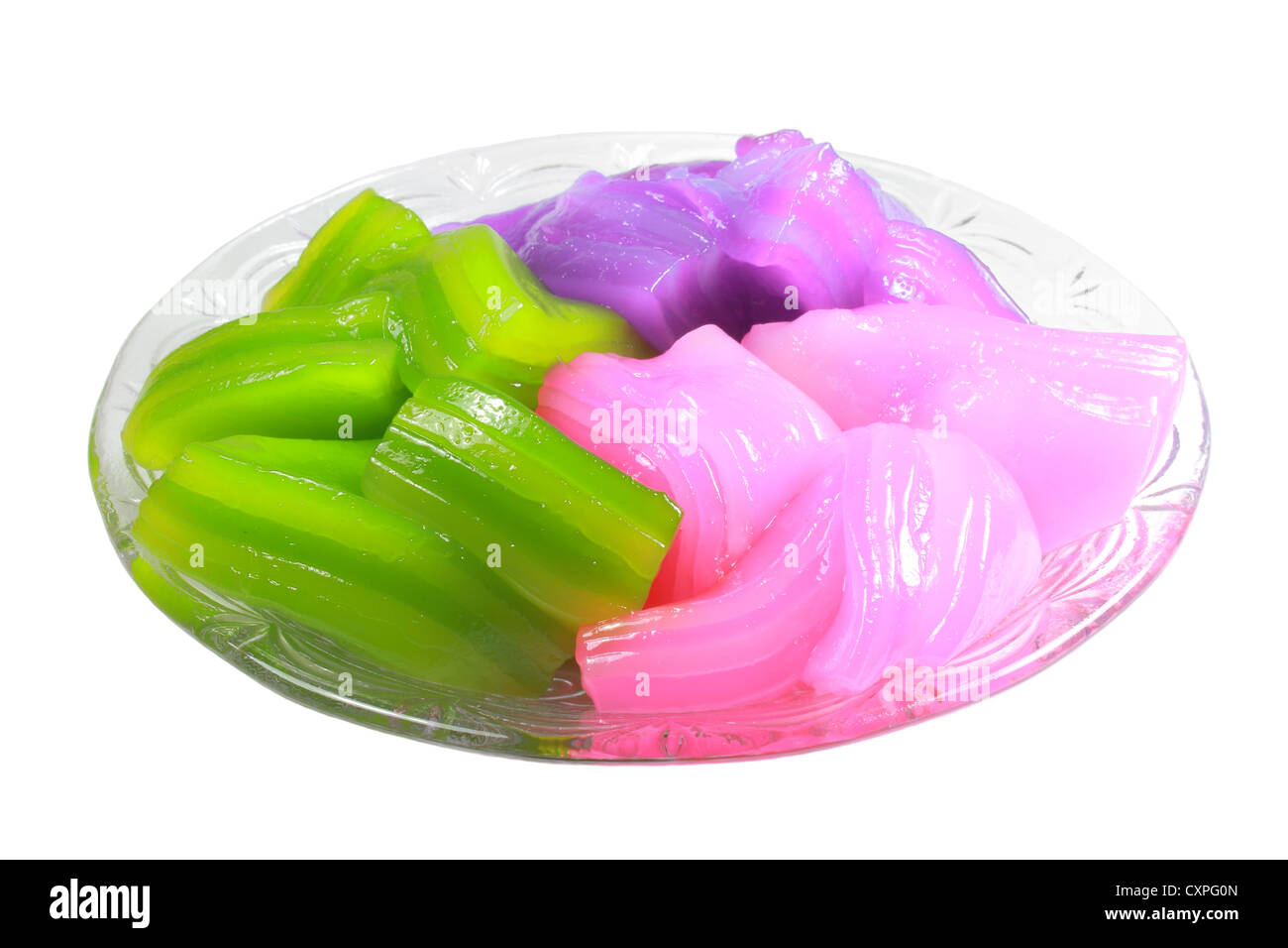 Thai sweetmeat isolated on white background Stock Photo - Alamy