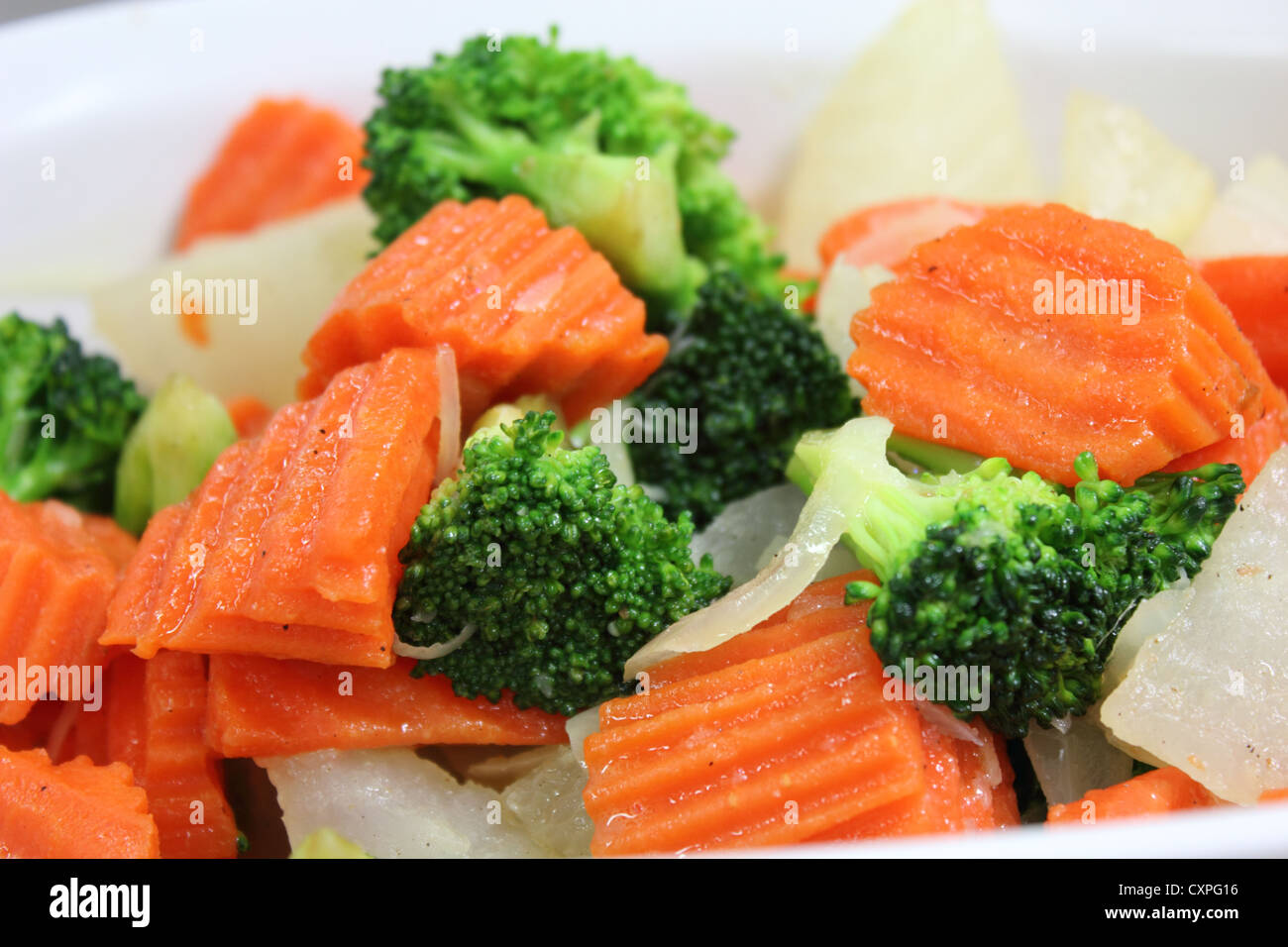 Buttered vegetables Carrot Block Kerry and Radish Stock Photo - Alamy