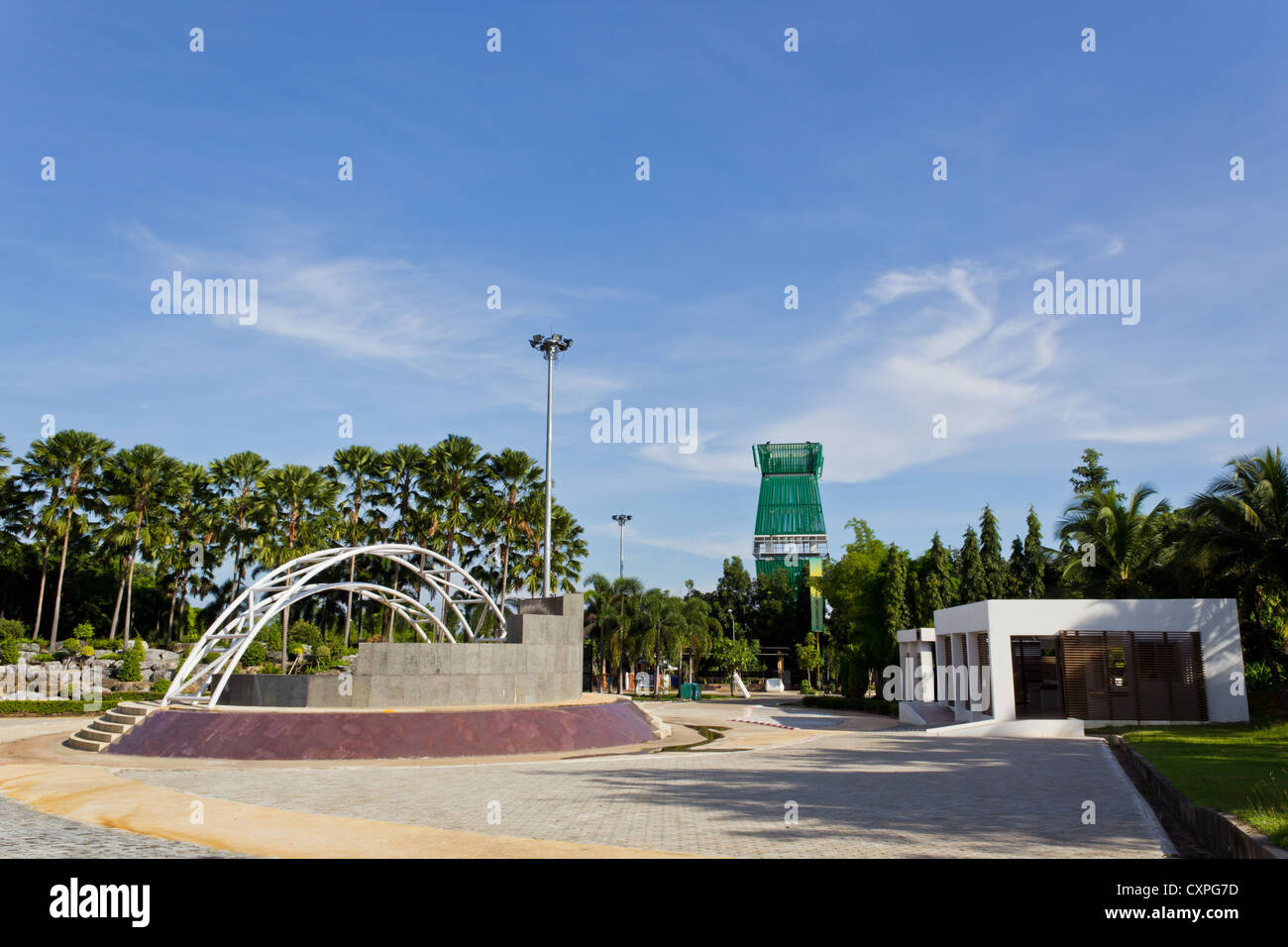 Performance Stage in Activity Area of Public Park Stock Photo - Alamy