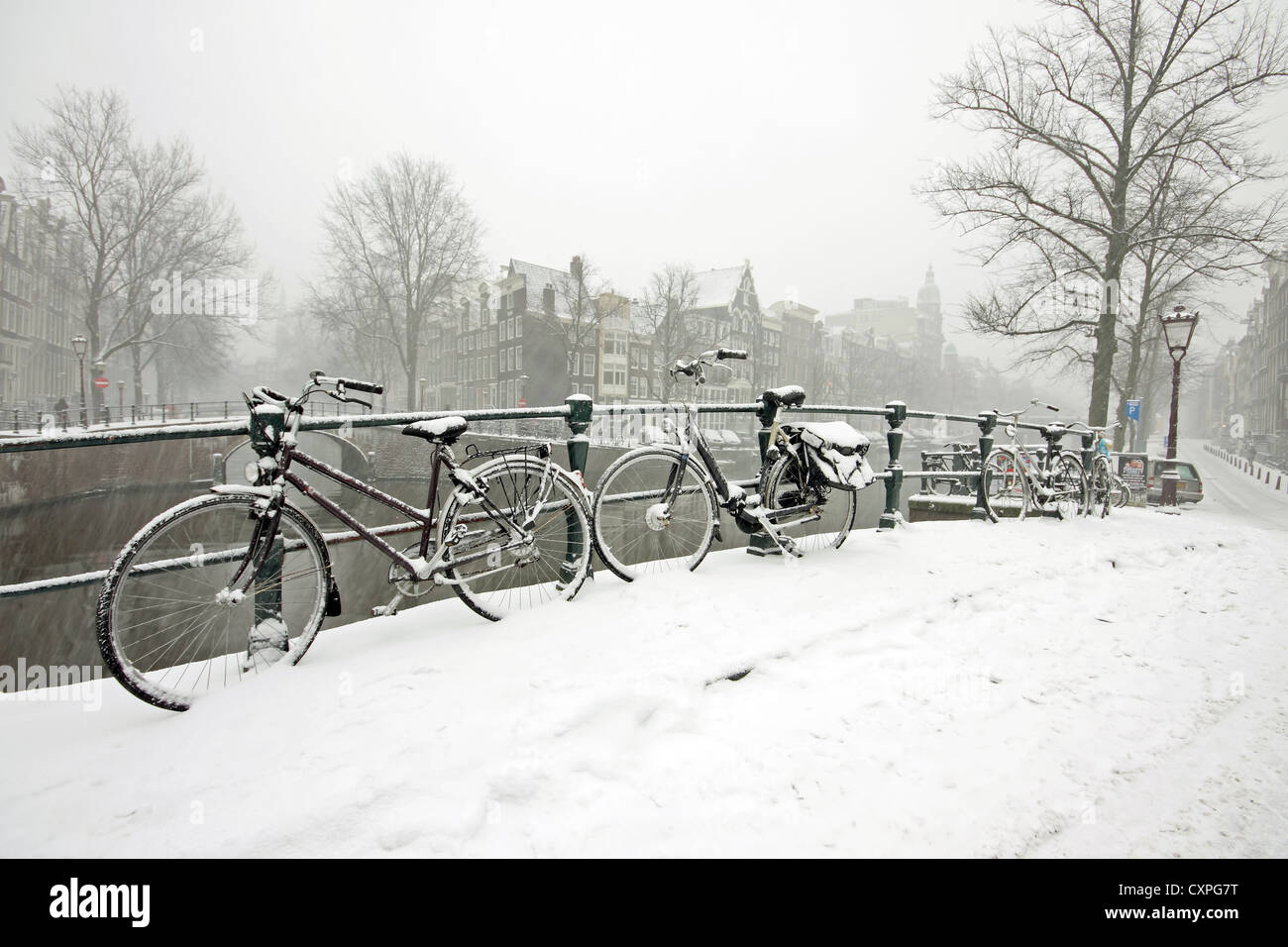 Snowy Amsterdam in the Netherlands Stock Photo - Alamy
