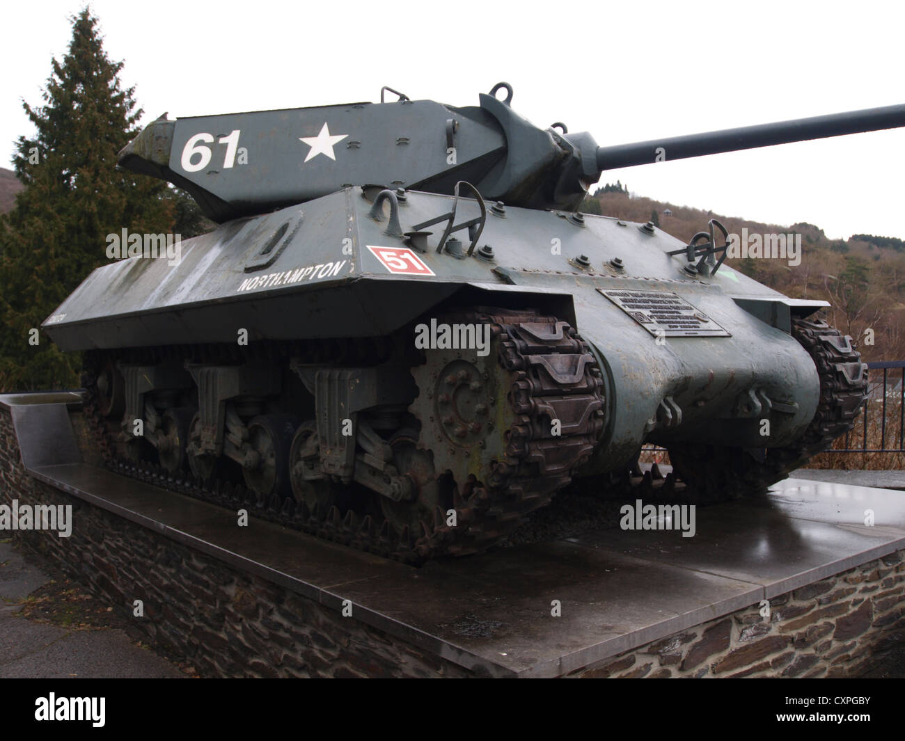 Achilles Tank Destroyer Mk10 at La Roche-en-Ardenne, Belgium Stock ...