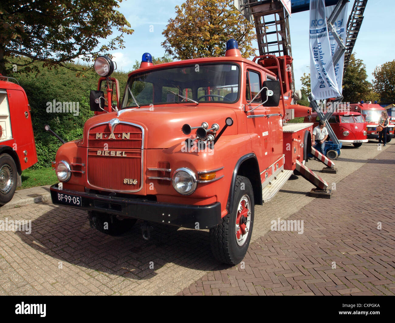 MAN 8156 Fire engine Stock Photo - Alamy