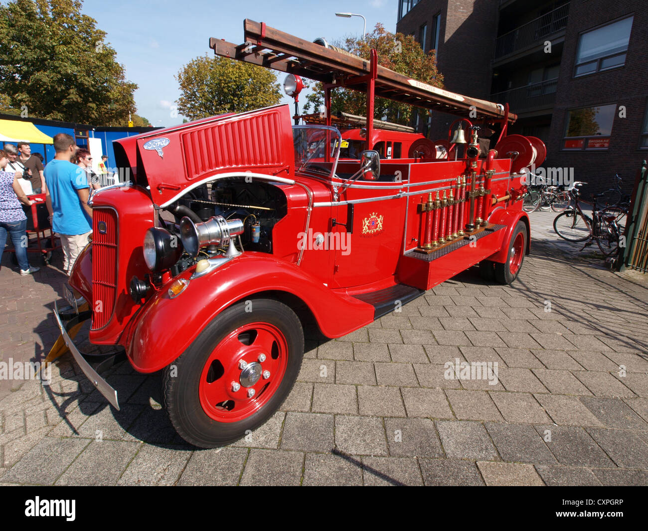 The Ford V8 fire engine truck is a vintage firefighting vehicle from ...