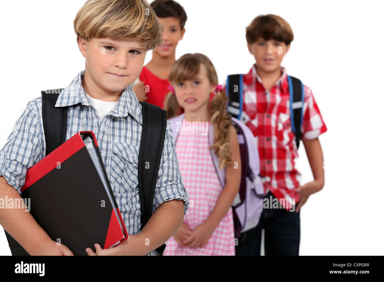 group of children at school Stock Photo - Alamy
