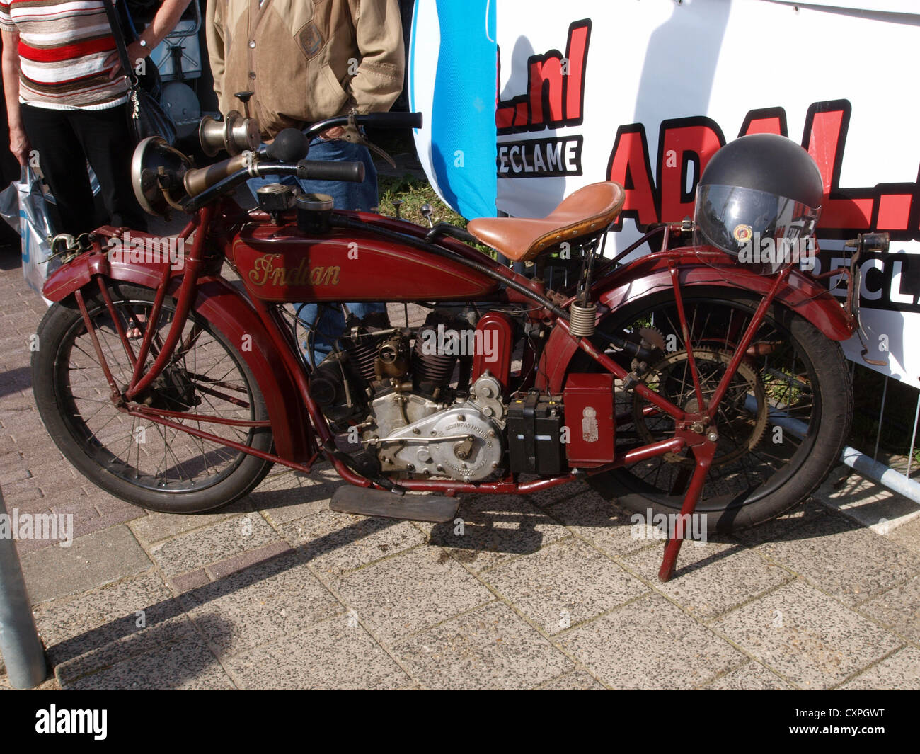 The Dark Red Indian motorcycle is a classic model from the iconic ...
