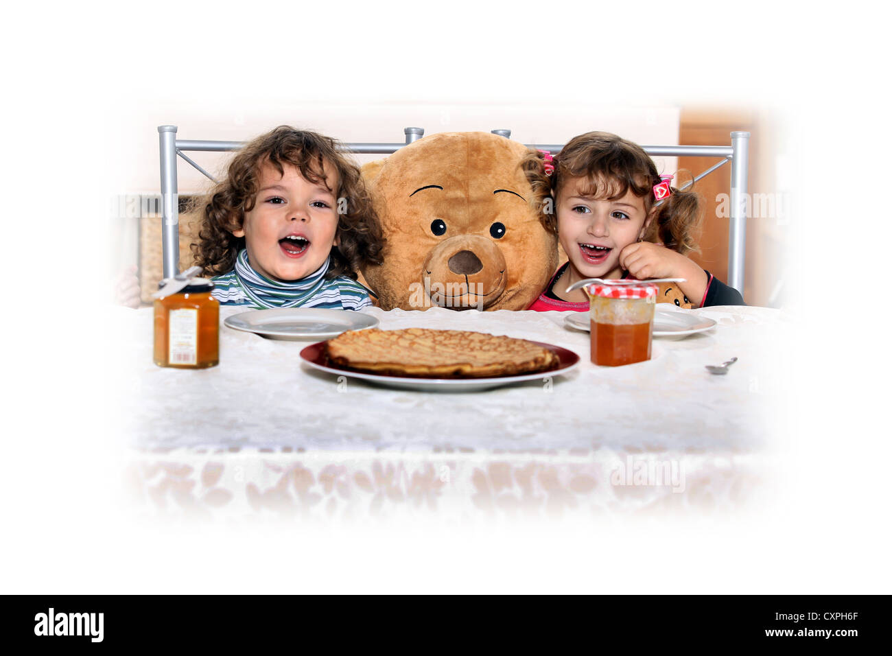Children table eating Cut Out Stock Images & Pictures - Alamy