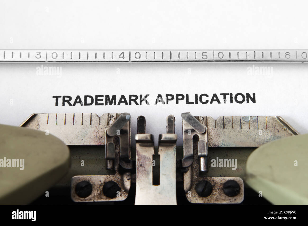 Document on typewriter Stock Photo - Alamy