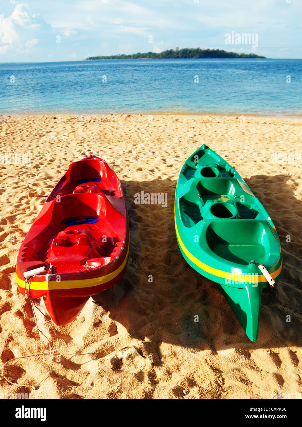 Two canoe ready to take off Stock Photo - Alamy