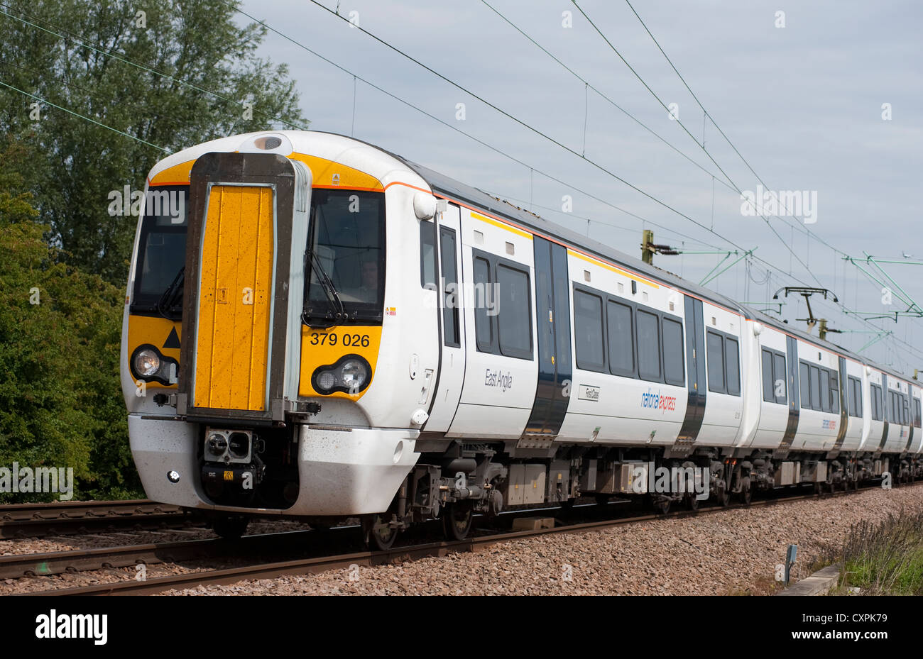 Stansted Express train, operated by National Express East Anglia ...