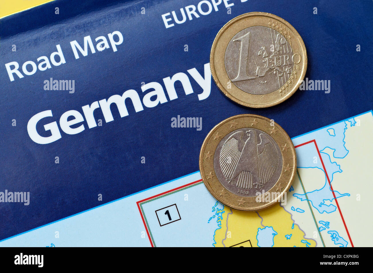 Map of europe euro coins hi-res stock photography and images - Alamy