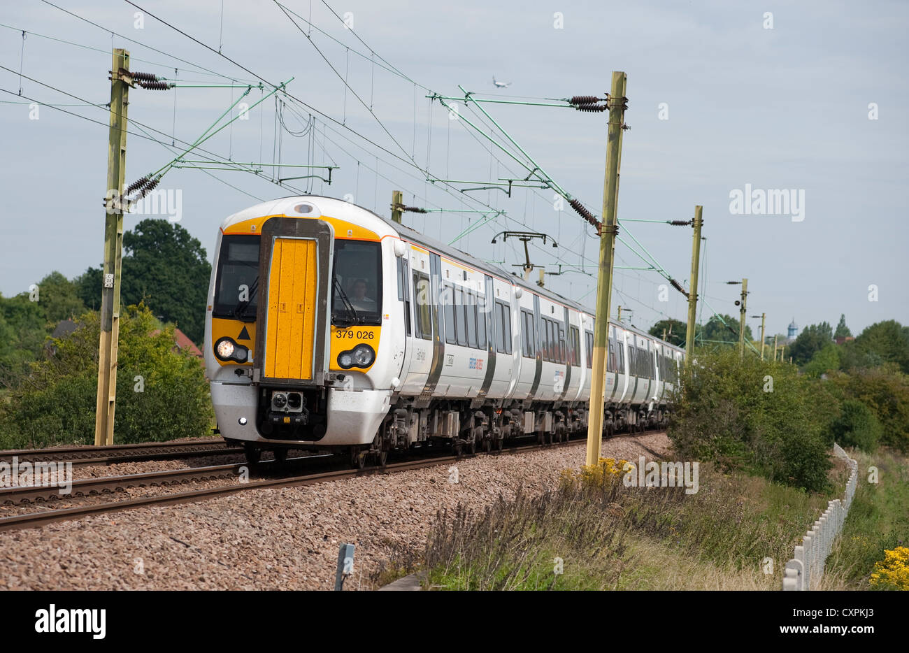 Stansted Express train, operated by National Express East Anglia ...