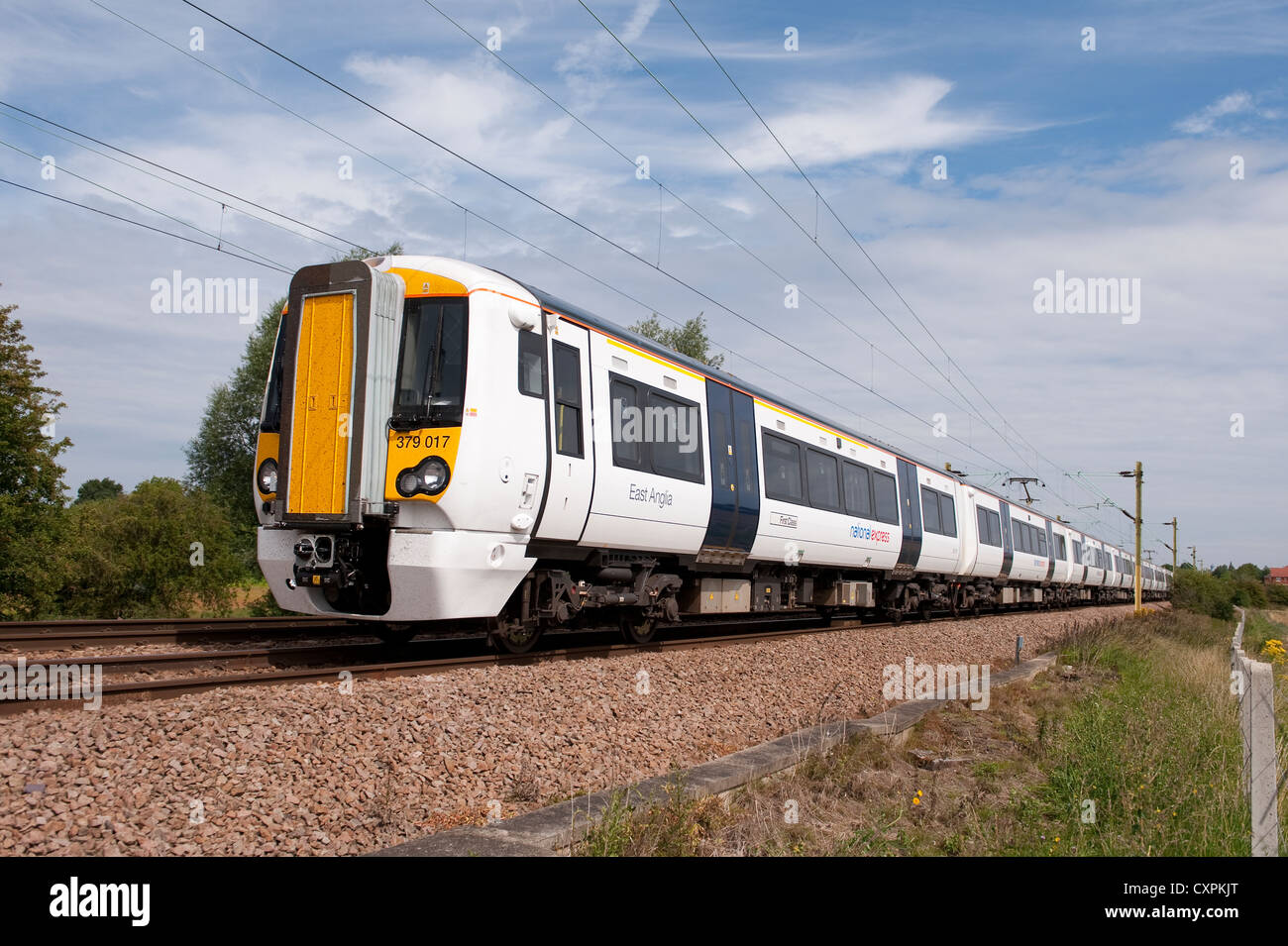 Stansted Express train, operated by National Express East Anglia ...