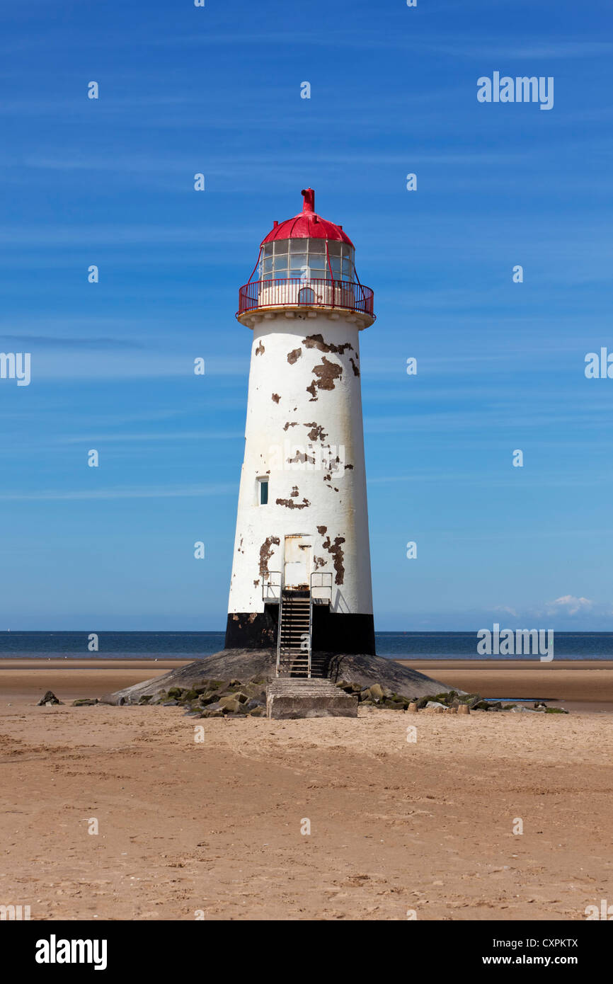 Abandoned Point of Ayr lighthouse, Talacre Beach Stock Photo - Alamy