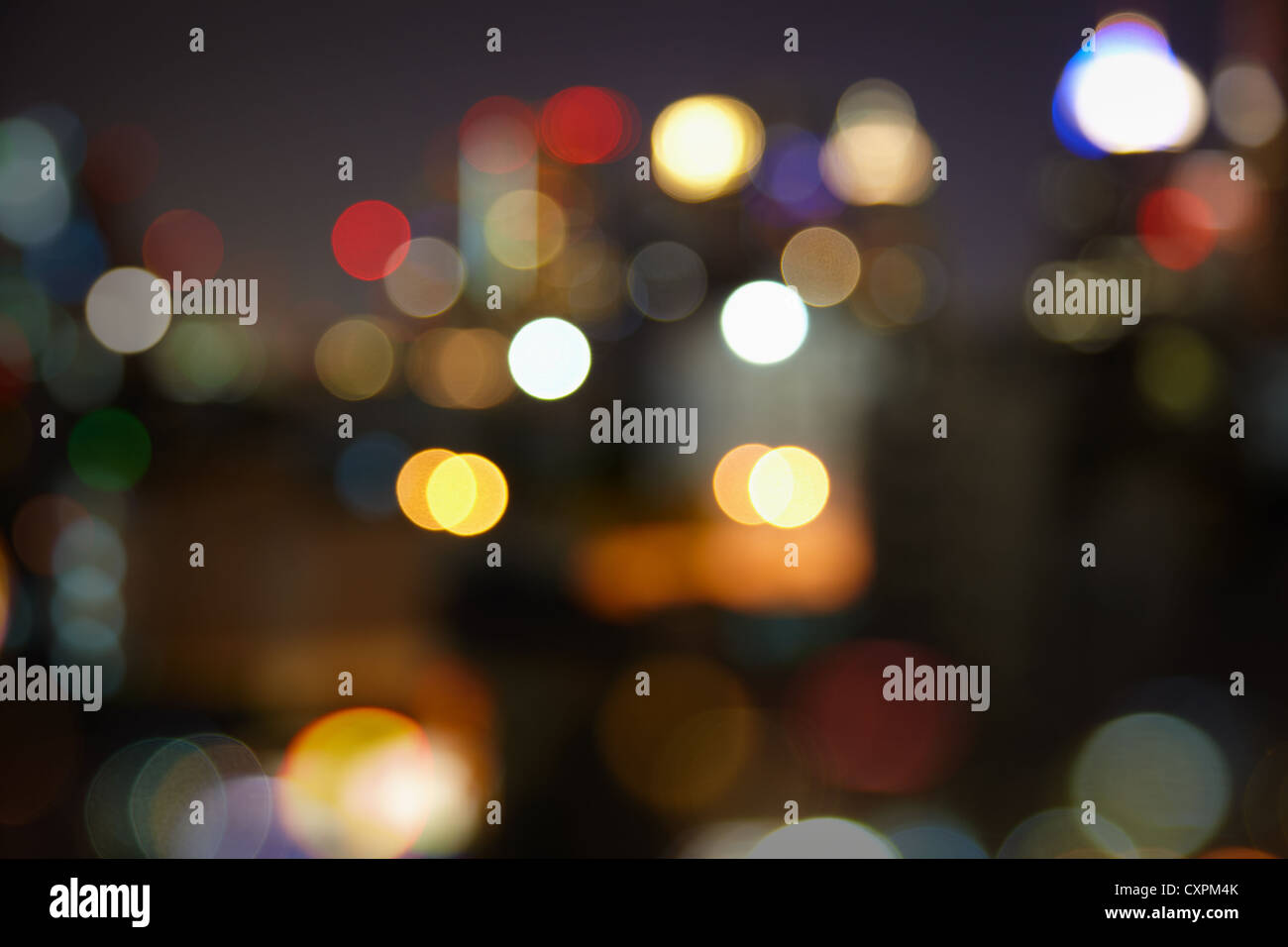 Blurred night city lights - abstract landscape Stock Photo - Alamy