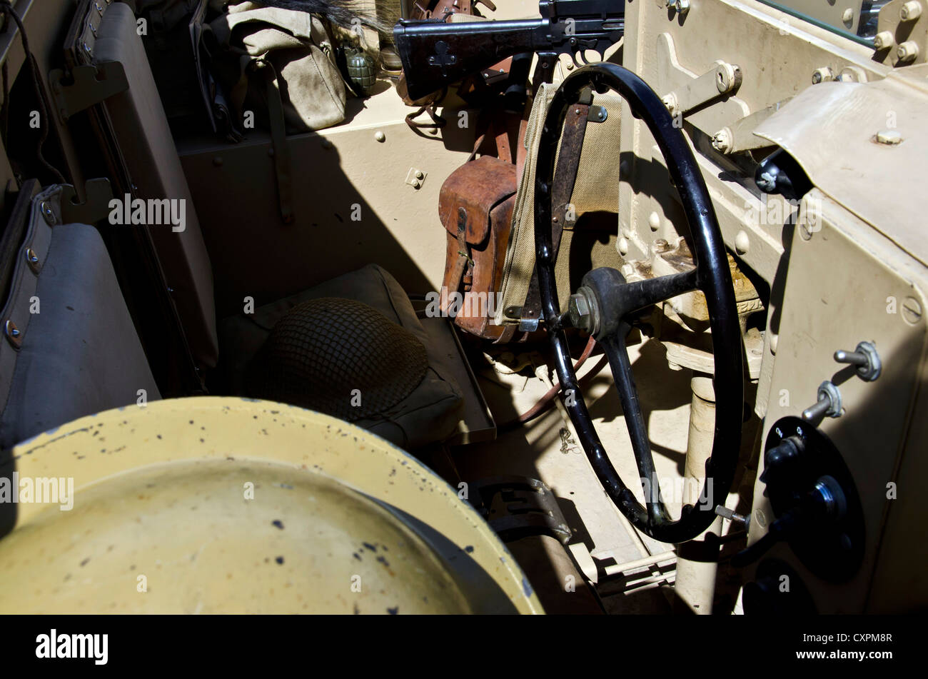 WW2 tracked vehicle at an historic event at Fort George near Inverness ...