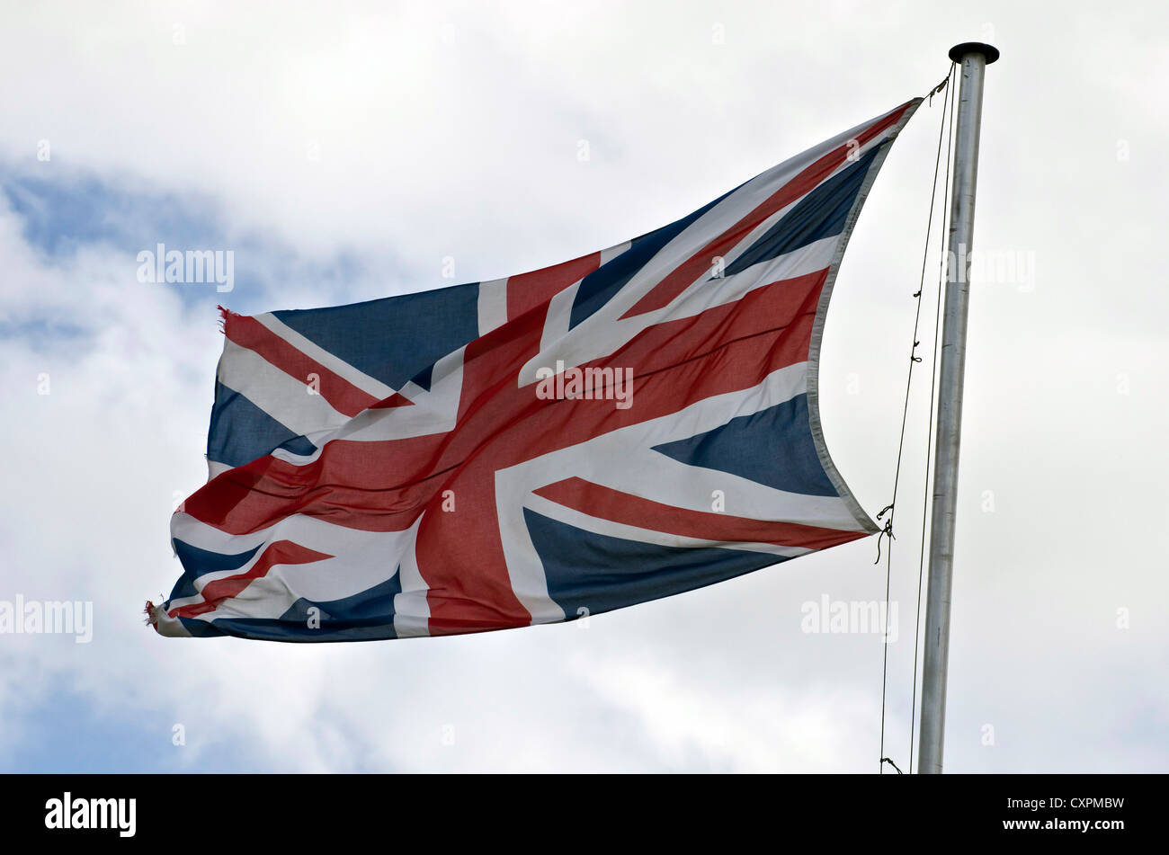 Union Jack flag flying at Fort George near Inverness, Scotland Stock ...