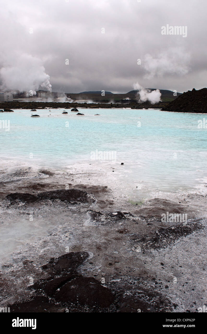 The Blue Lagoon Geothermal Springs in Reykjavik, Iceland Stock Photo ...