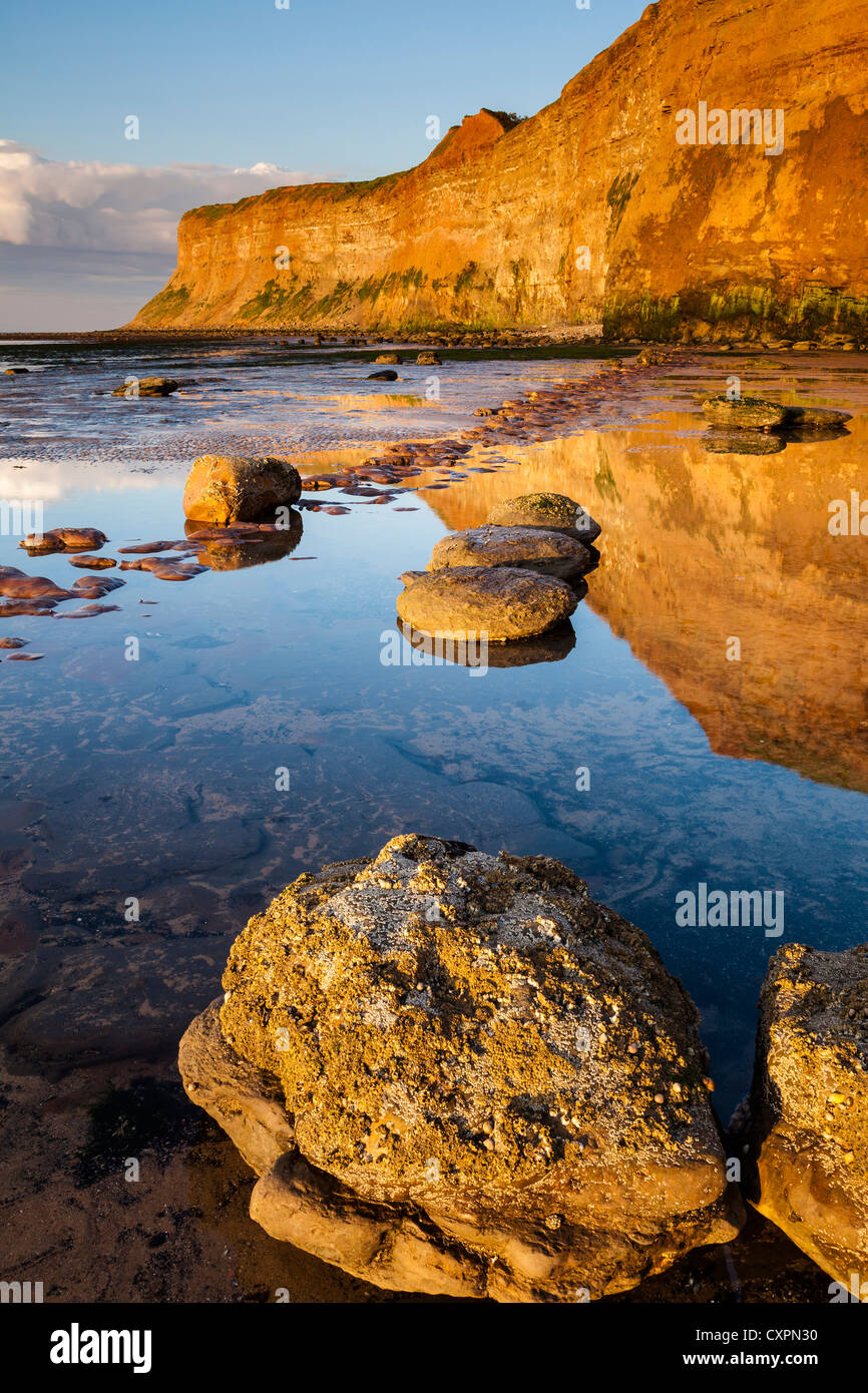 Huntcliff at summer sunset, Saltburn by the Sea, Cleveland Stock Photo ...