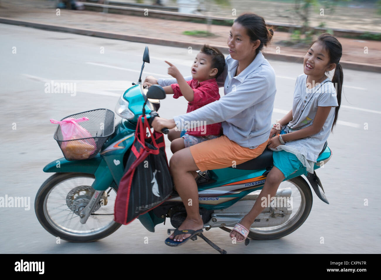 Pillion passenger girl hi-res stock photography and images - Alamy