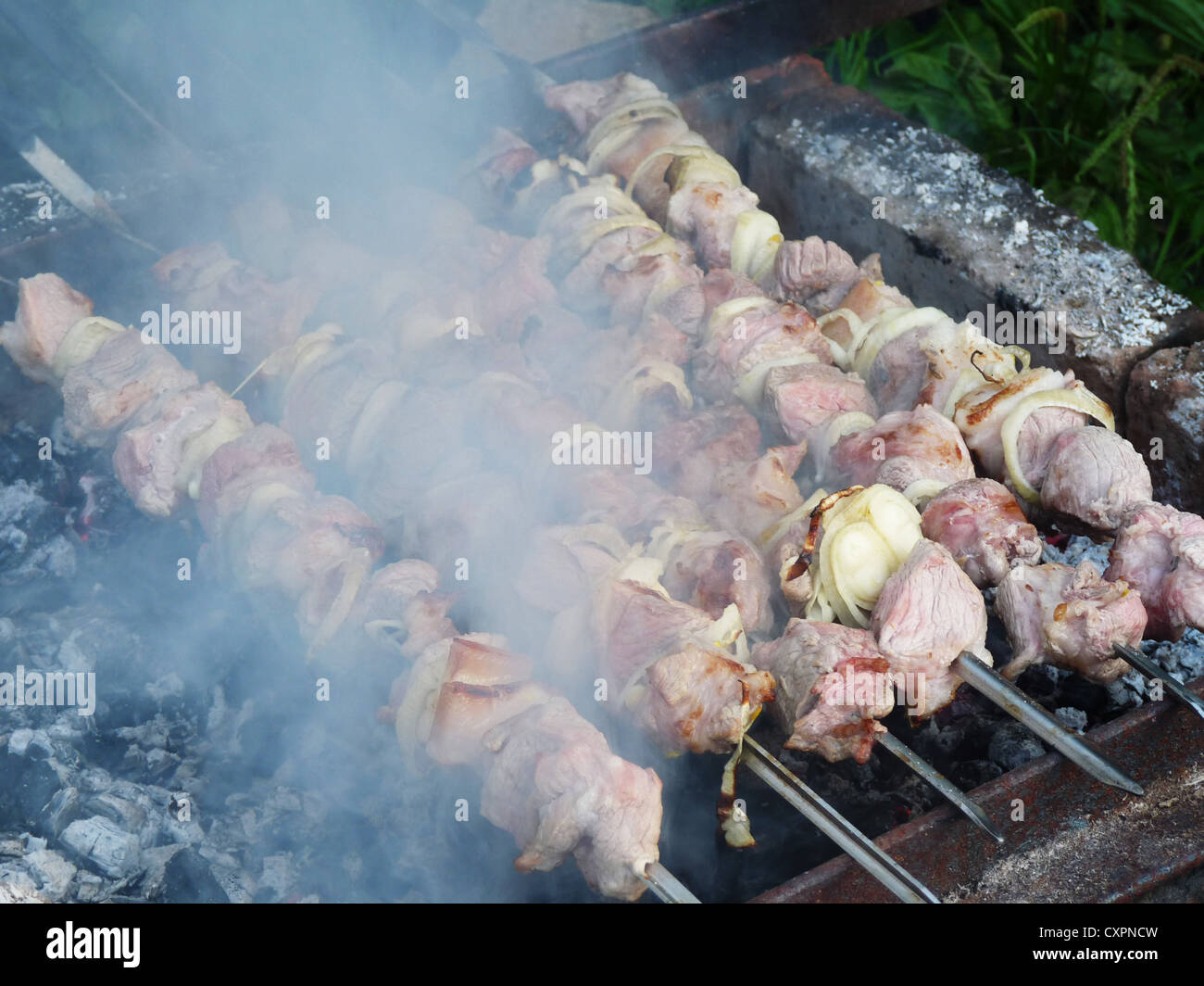 barbecue, meat, fire, fire, food, barbecue, grill, roast, spit, picnic ...