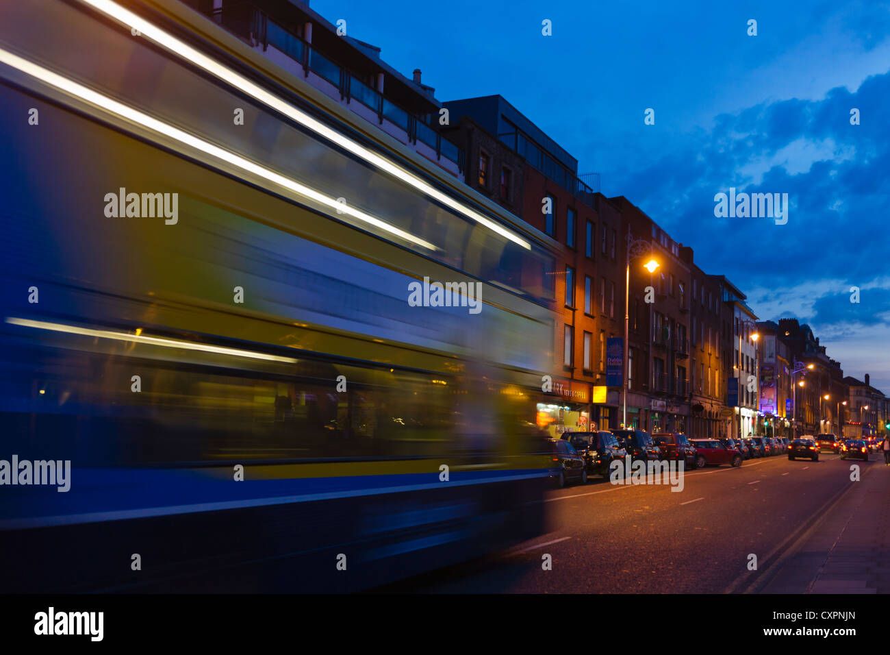 Street view at night, Dublin, Ireland, Europe Stock Photo - Alamy