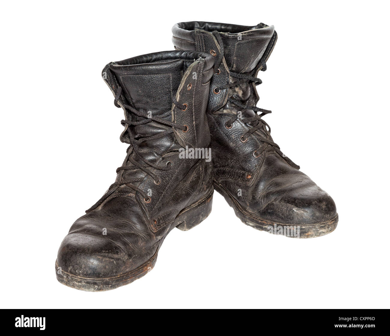 Black army boots hi-res stock photography and images - Alamy