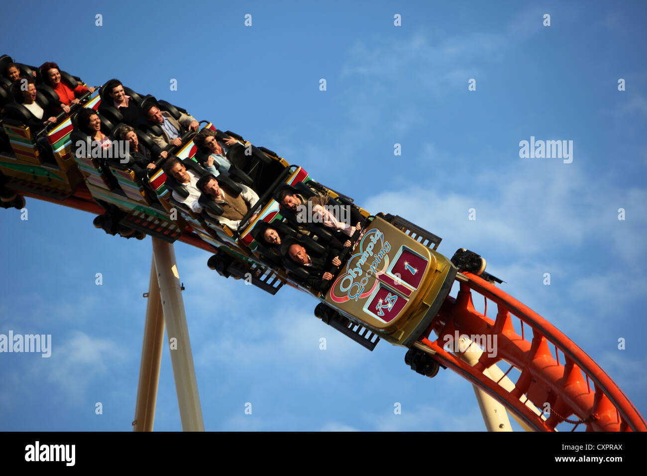 Rollercoaster Screaming Stock Photos & Rollercoaster Screaming Stock ...