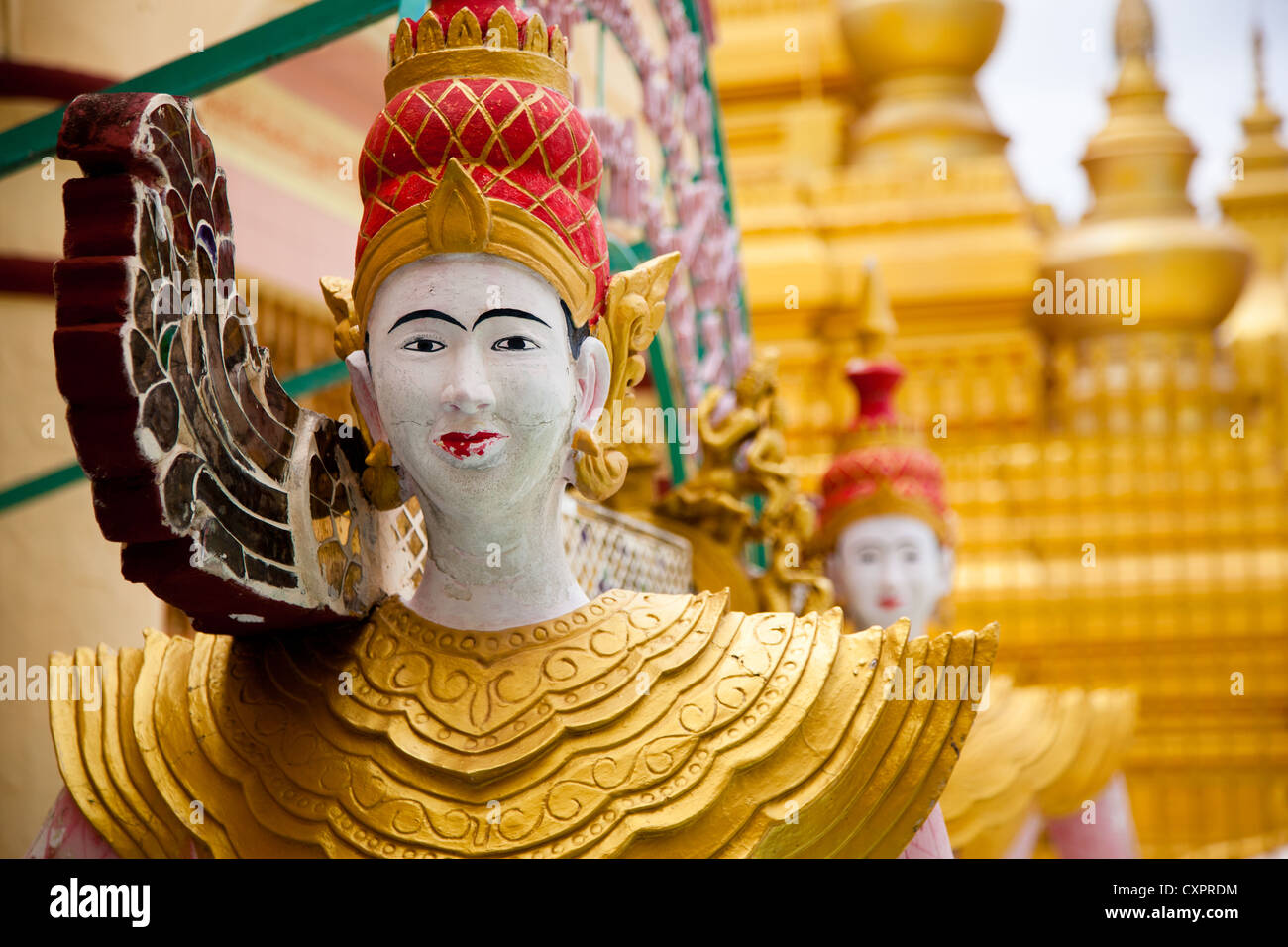 Statue in a buddhist temple in Myanmar Stock Photo - Alamy