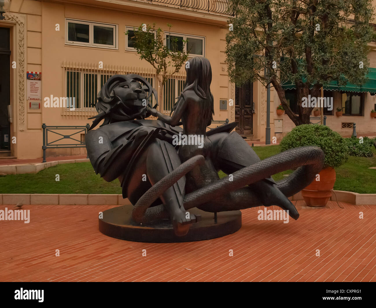 Monte Casrlo, Monaco statue Stock Photo - Alamy