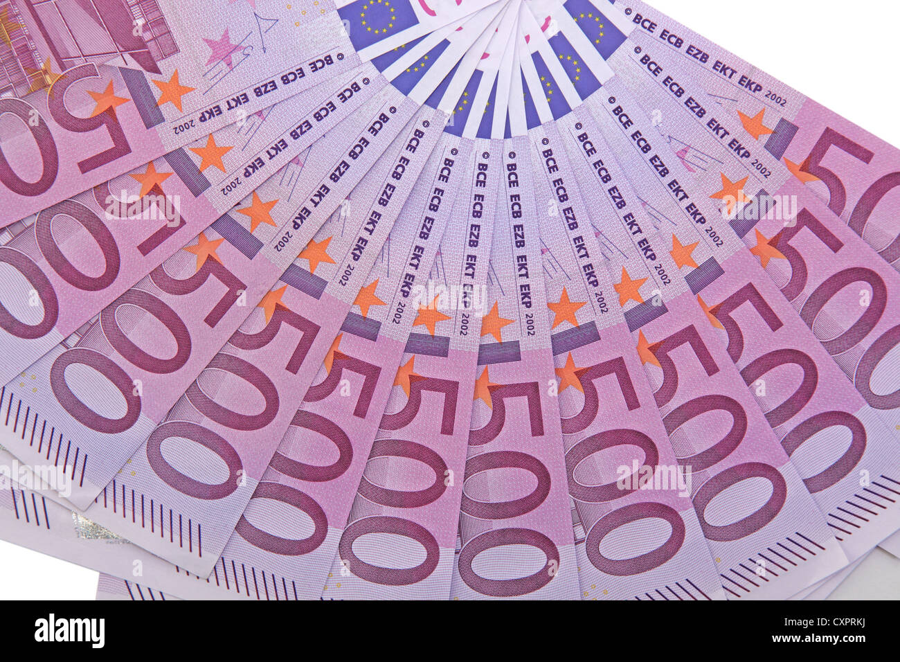 Sorted 500 euro banknotes Stock Photo - Alamy