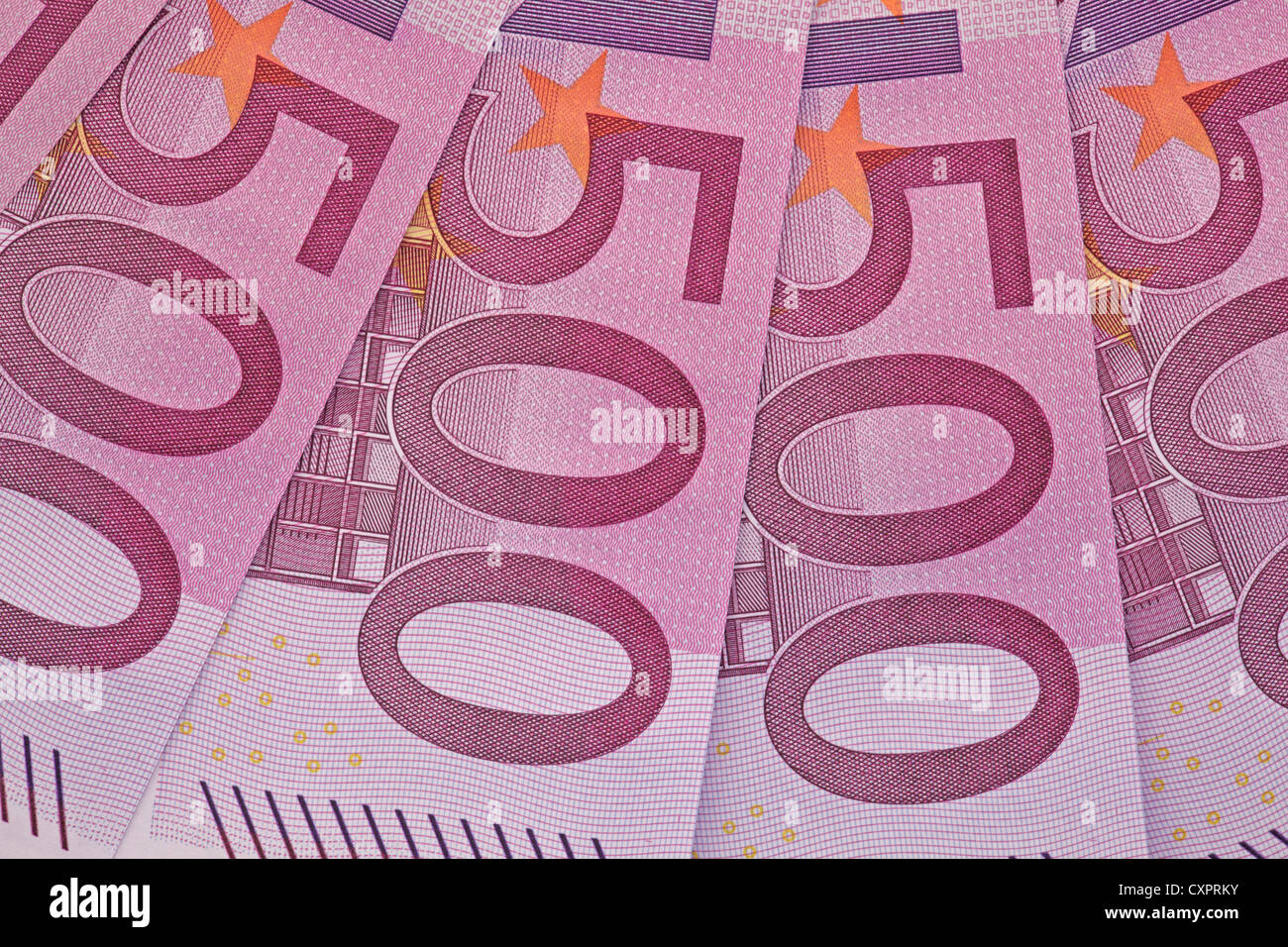 Sorted 500 euro banknotes Stock Photo - Alamy