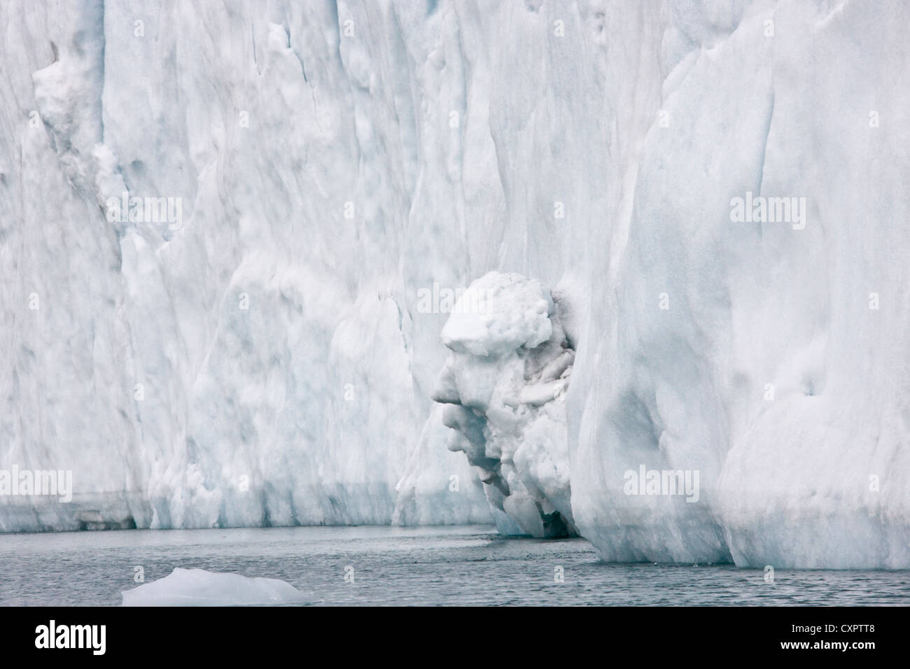 Iceberg resembling human face in the ocean, Spitsbergen, Norway Stock ...