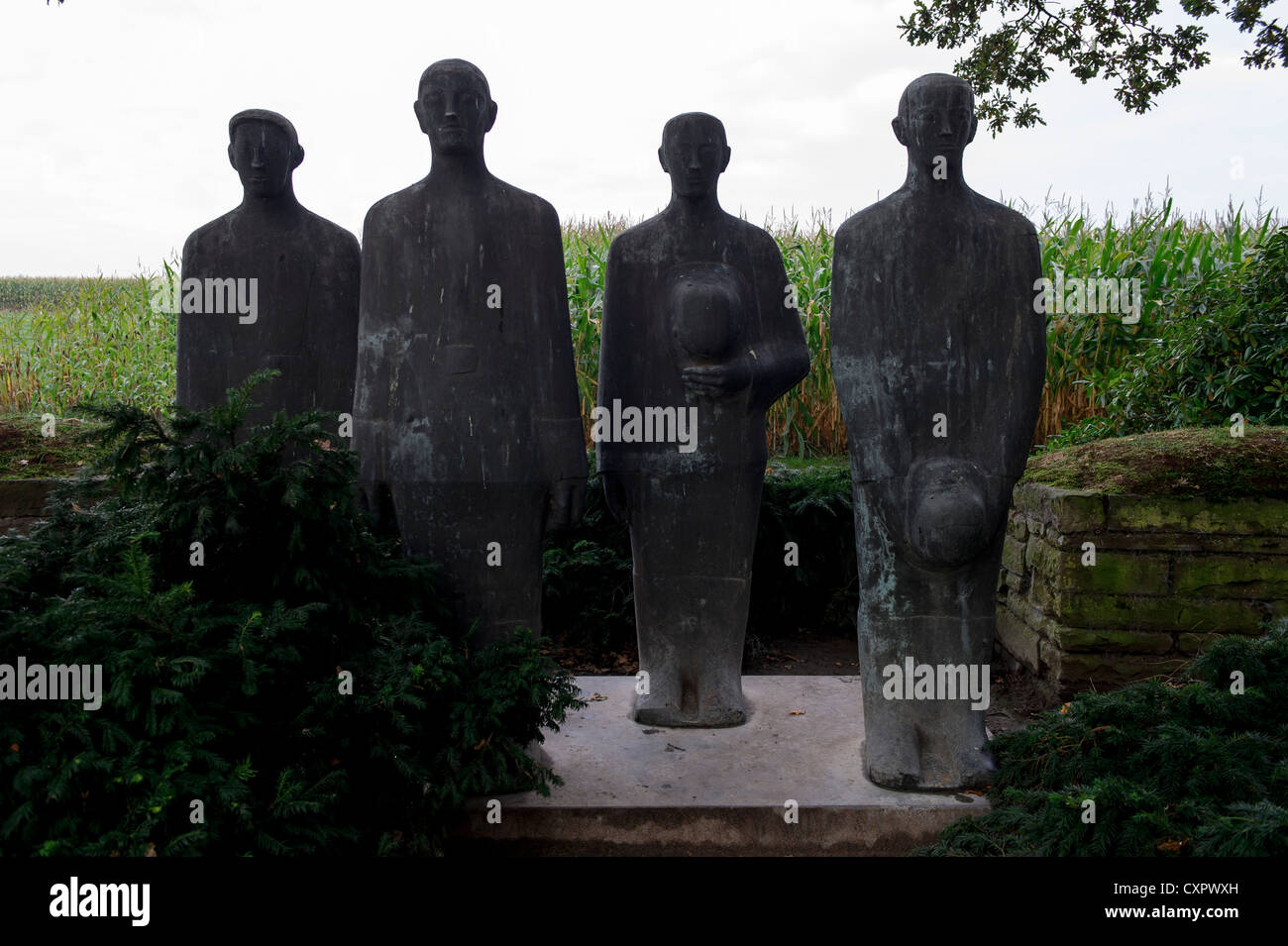 The German war cemetery of Langemark (also spelt 'Langemarck') is near ...
