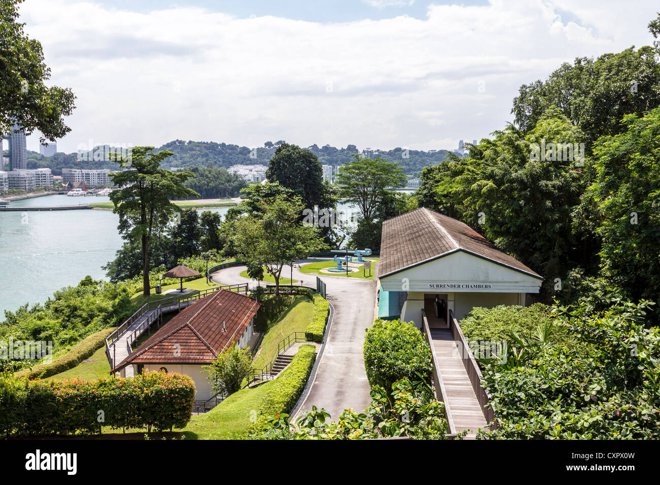 Surrender Chambers at Fort Siloso on Sentosa Island, Singapore Stock ...
