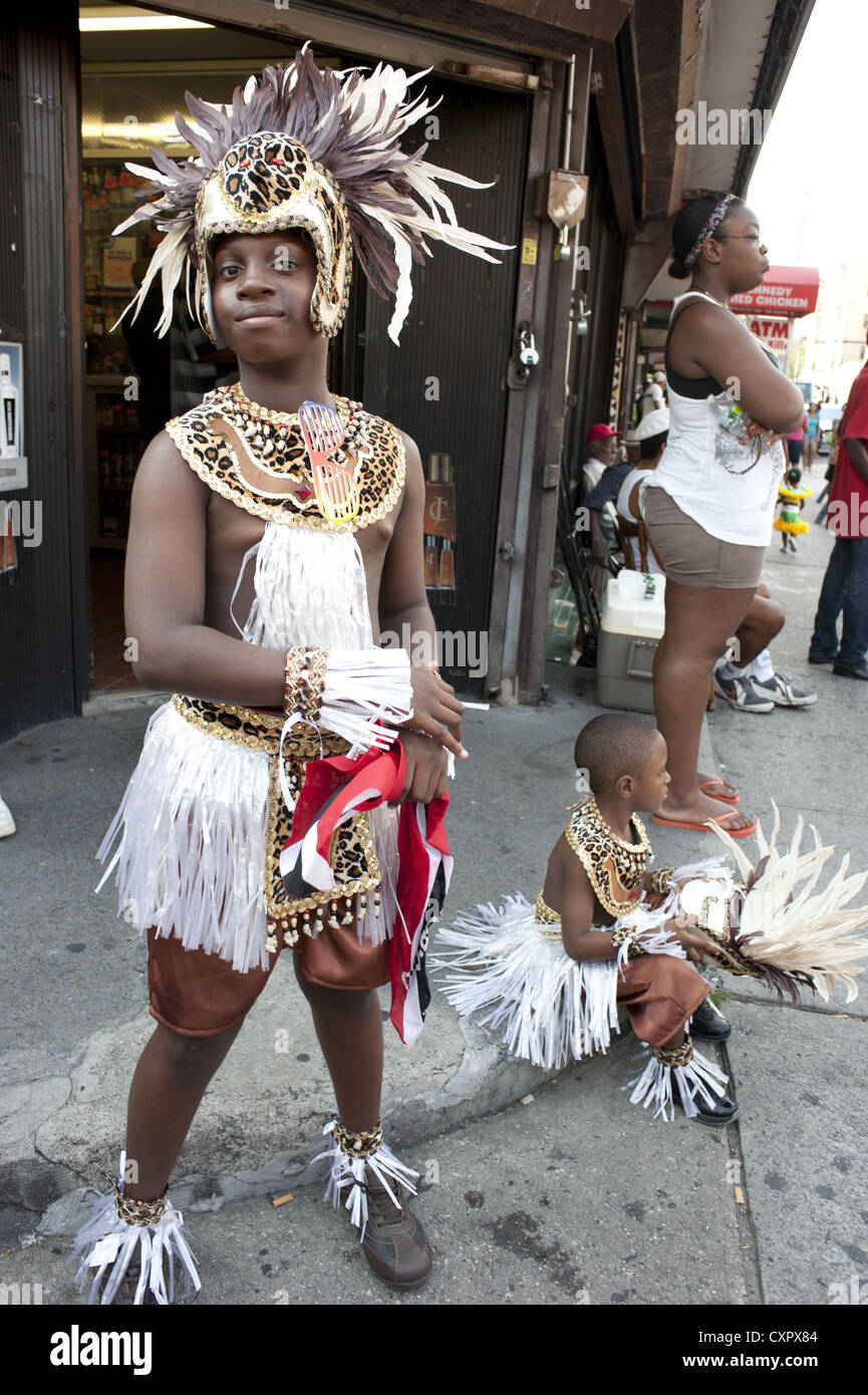 U.S.A.: Brooklyn, NY. Caribbean boys, representing Trinidad and Tobago ...
