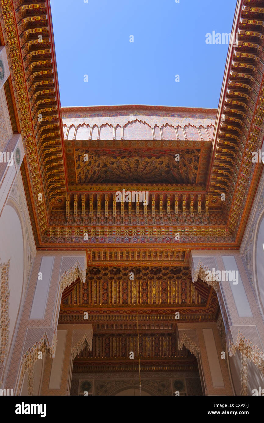 Movable celing opened up in Hassan II Mosque, Casablanca, Morocco Stock ...