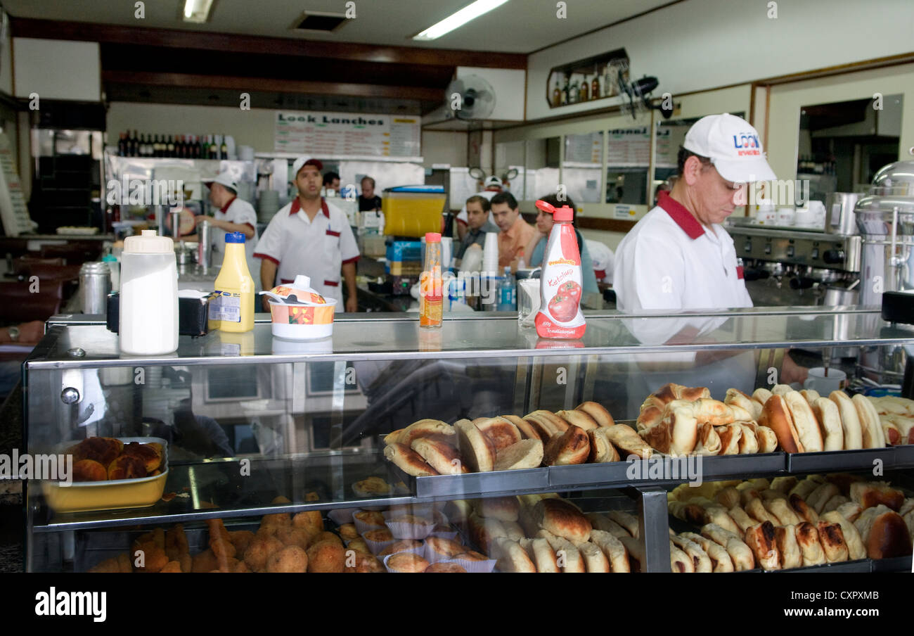 A popular Brazilian bakery / coffee shop / snacks place in Sao Paulo ...