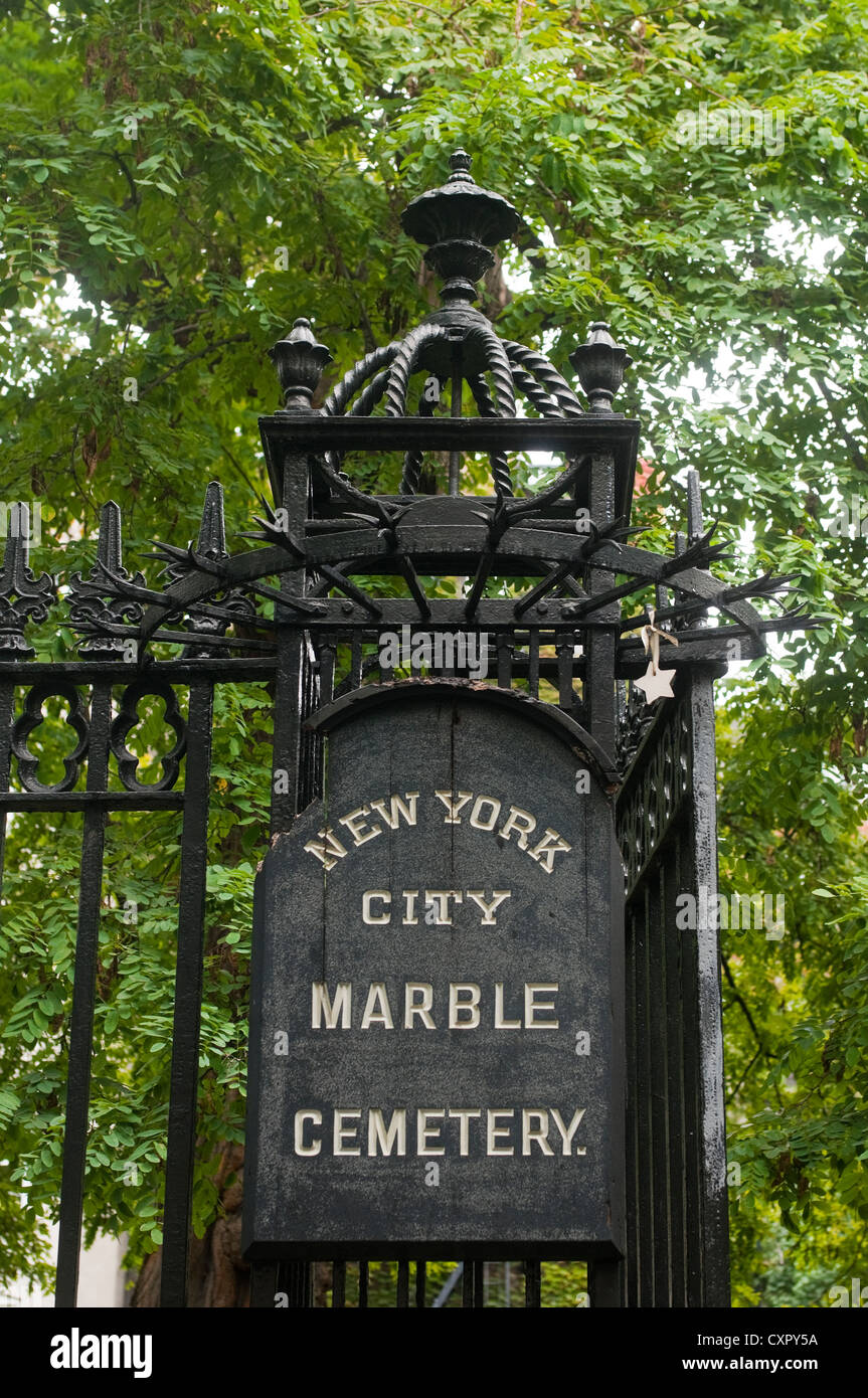 New York, NY - 7 Oct 2012 The New York City Marble Cemetery Stock Photo ...