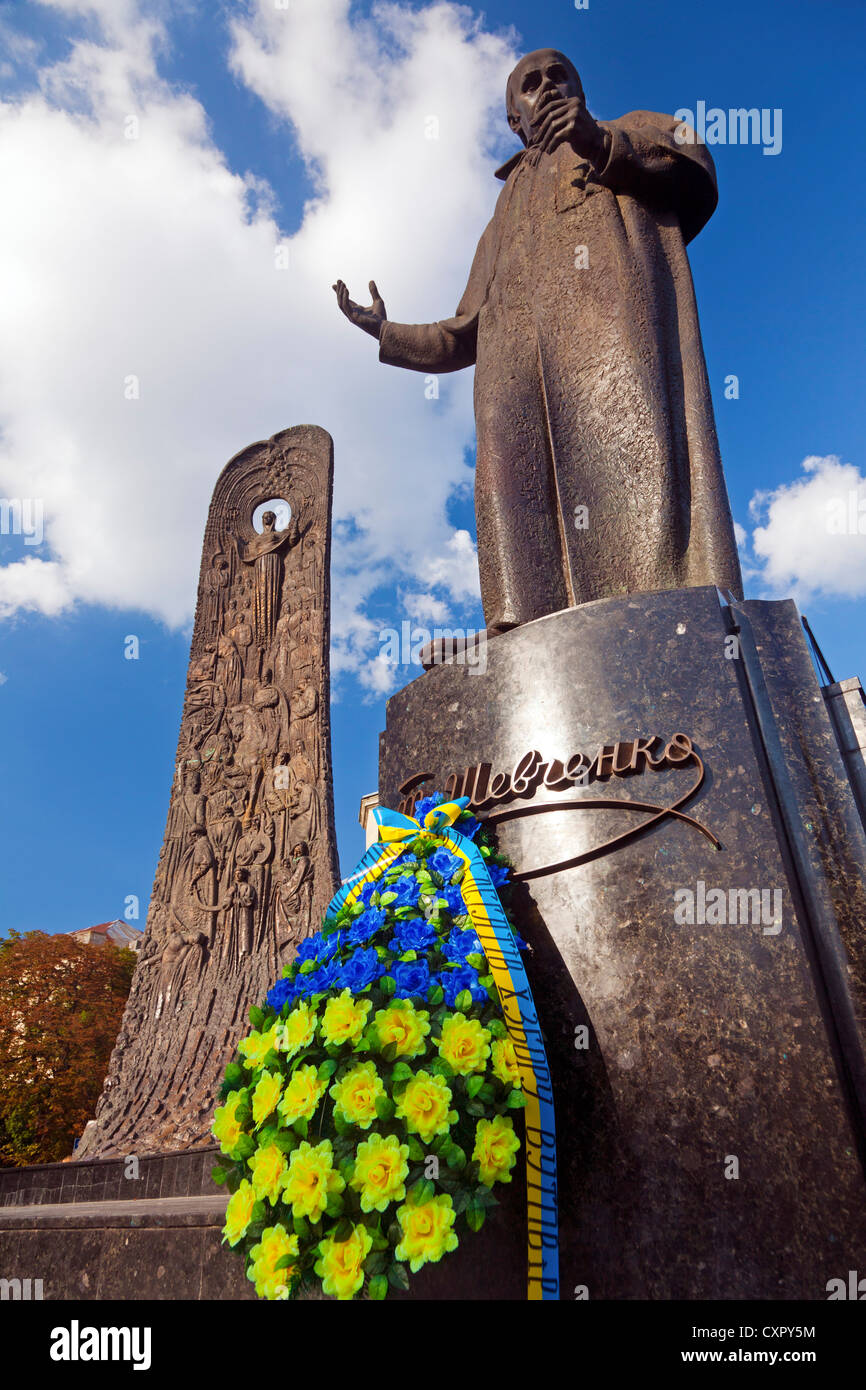 Shevchenko Monument, L'viv, Ukraine Stock Photo - Alamy