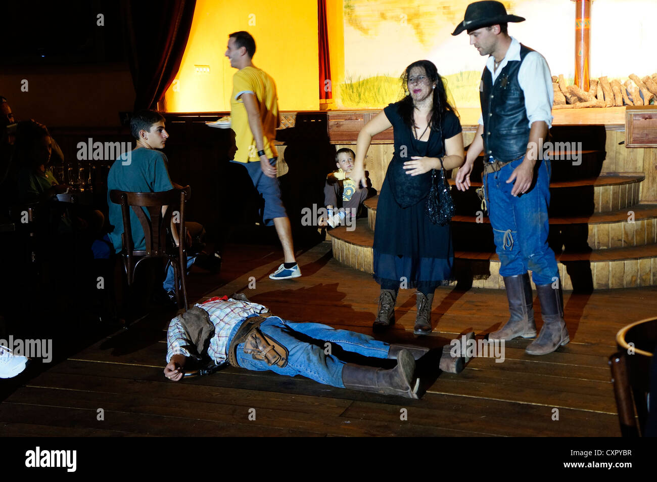 Cowboy gunman with pistol action old American west shoot out on ...