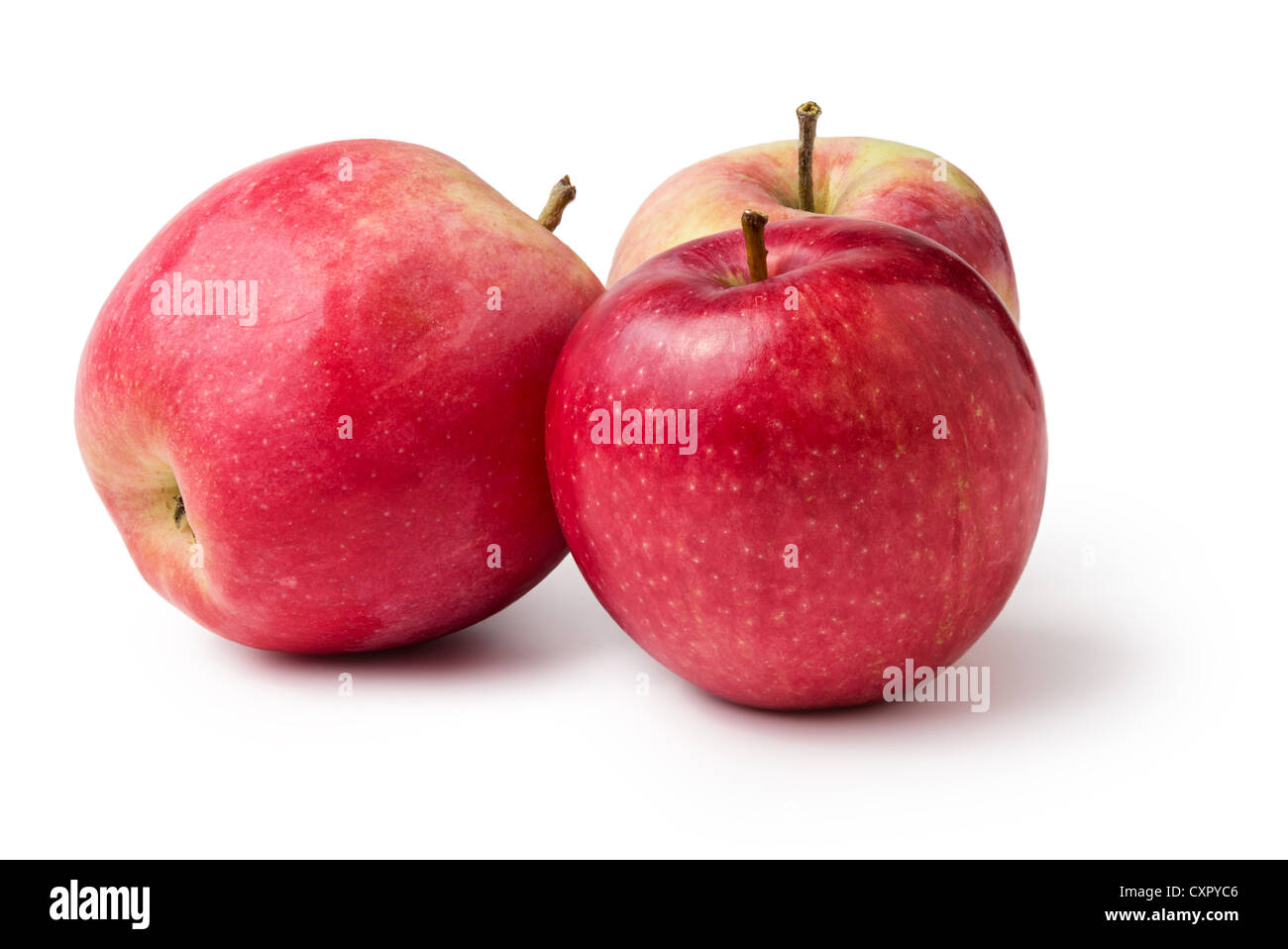 red apples isolated on white background Stock Photo - Alamy