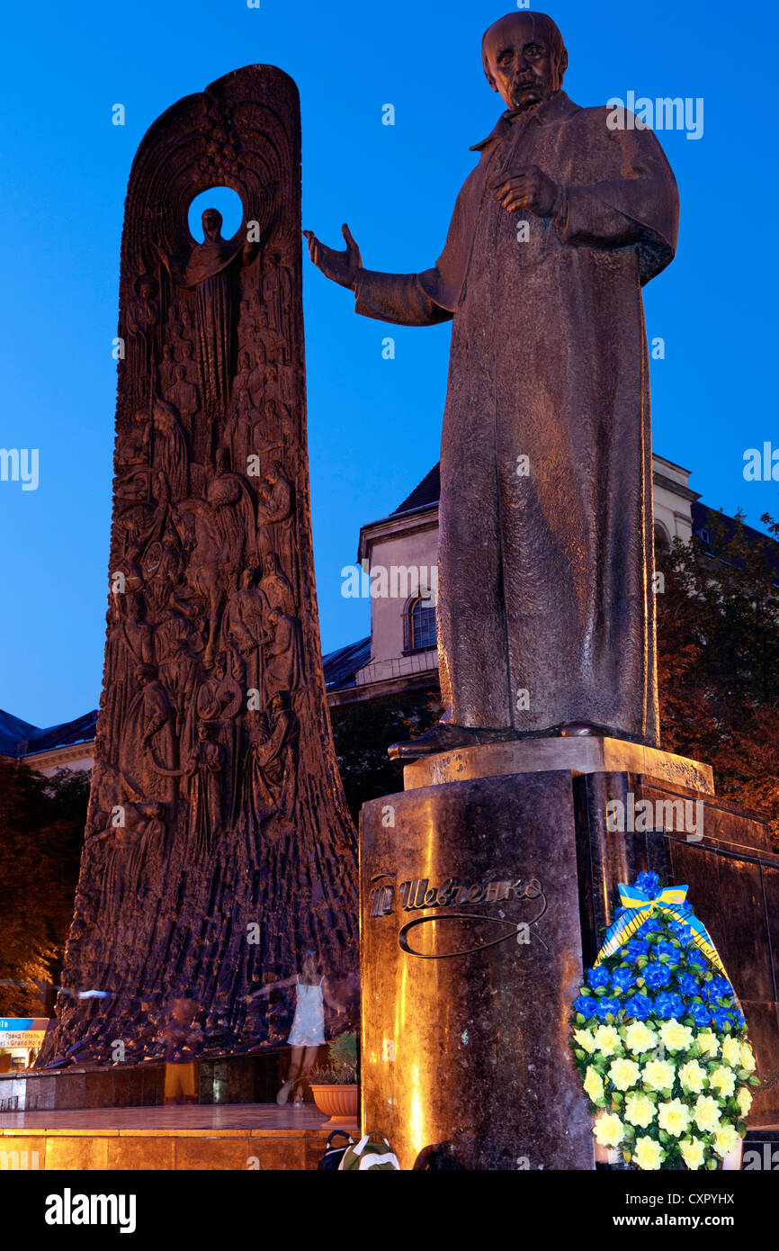 Shevchenko Monument, L'viv, Ukraine Stock Photo - Alamy