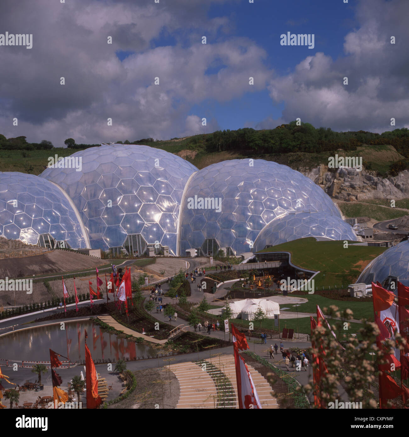 Biomes of Eden Project. Cornwall, UK Stock Photo - Alamy