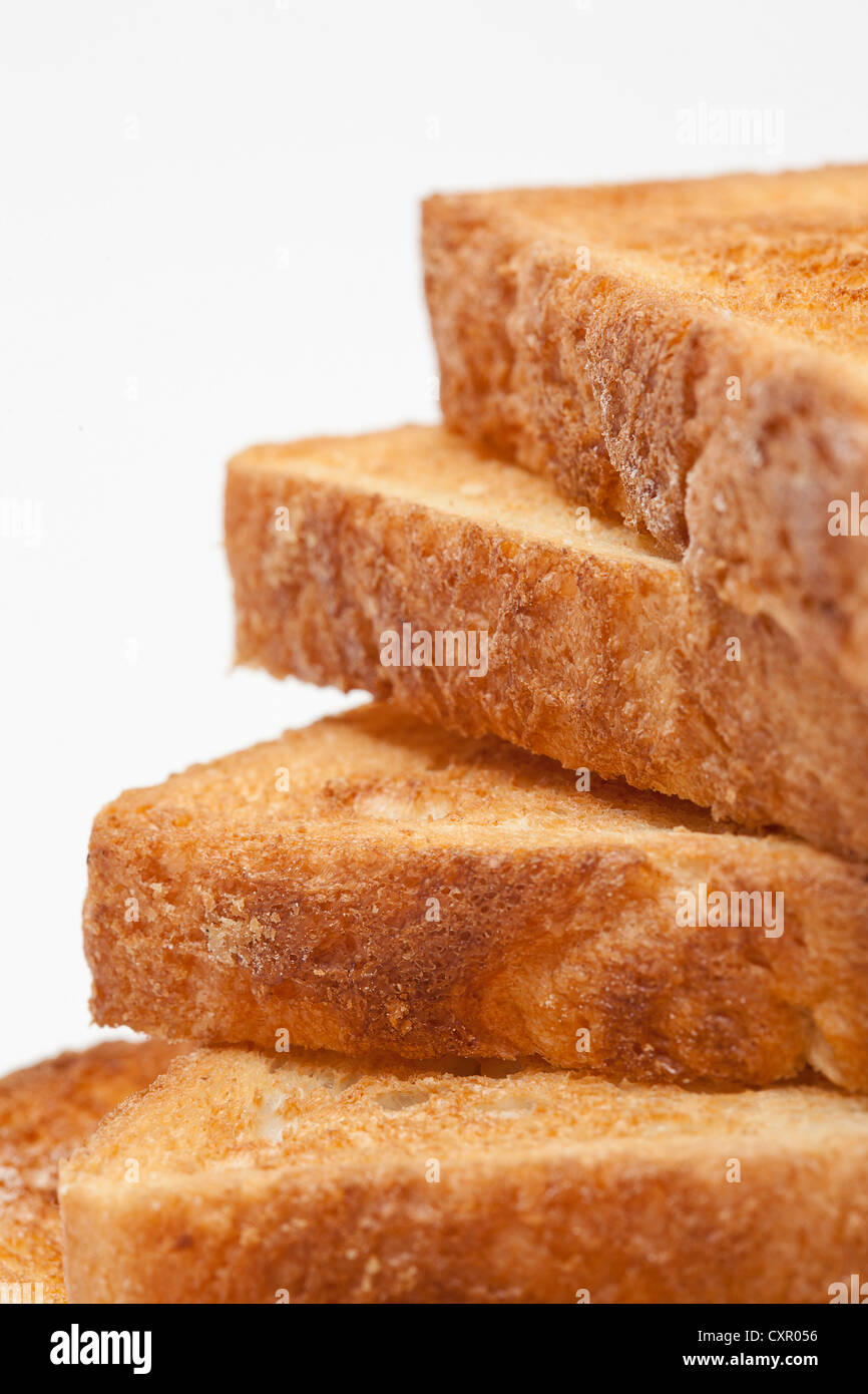 Stack of toast Stock Photo - Alamy