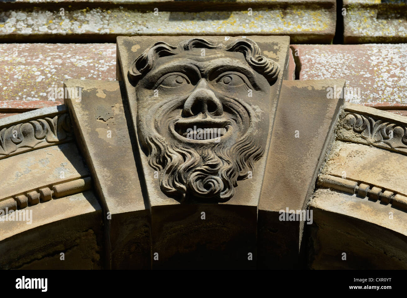 Keystone above window. High Head Castle ruin (detail). Ivegill, Cumbria ...