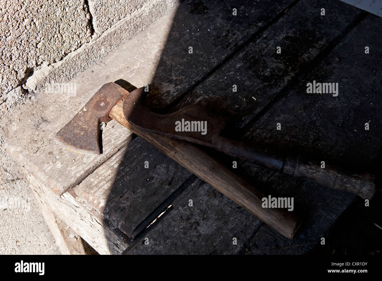 Old axe dirty axe hi-res stock photography and images - Alamy