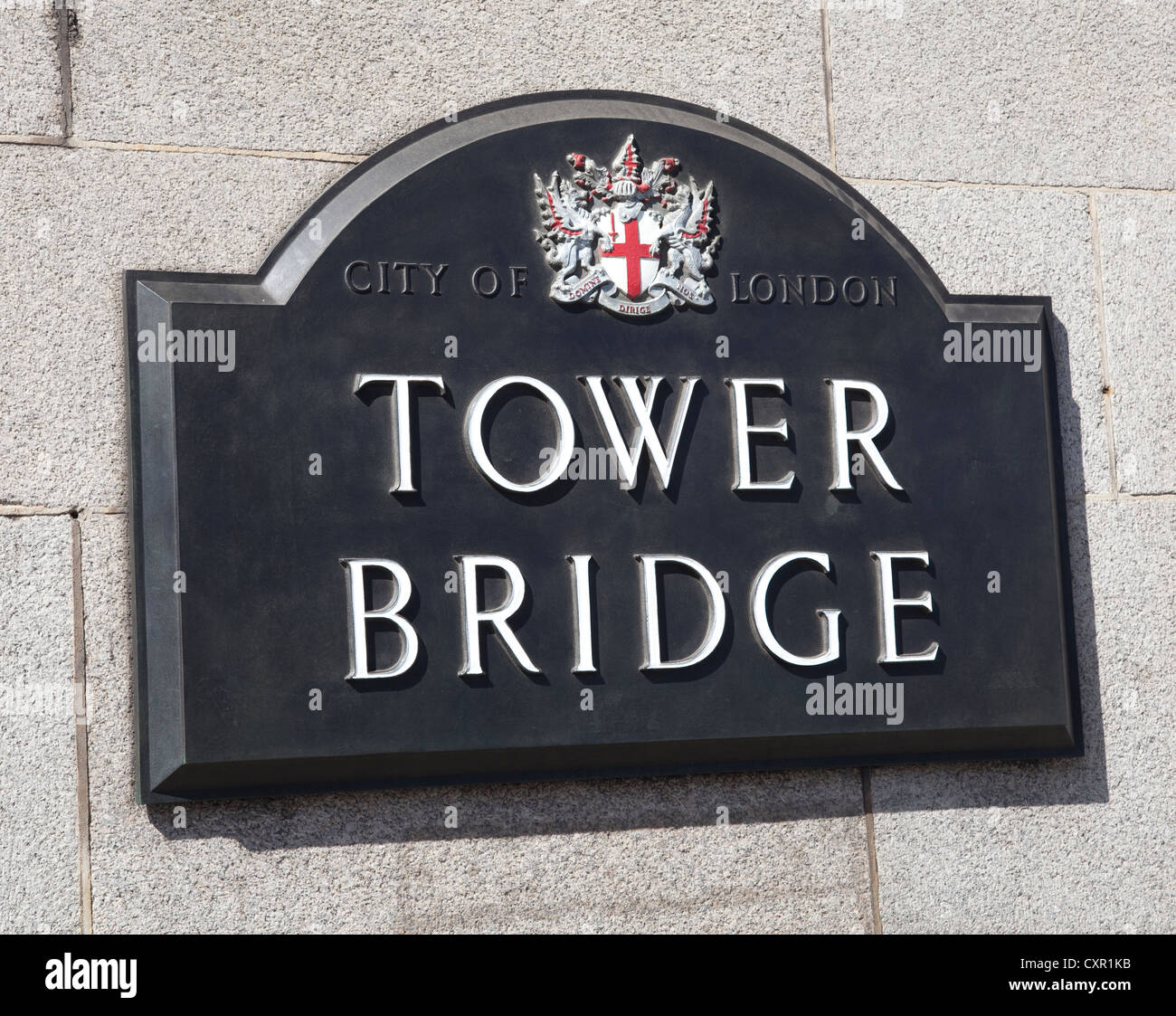 Tower Bridge road sign Stock Photo - Alamy