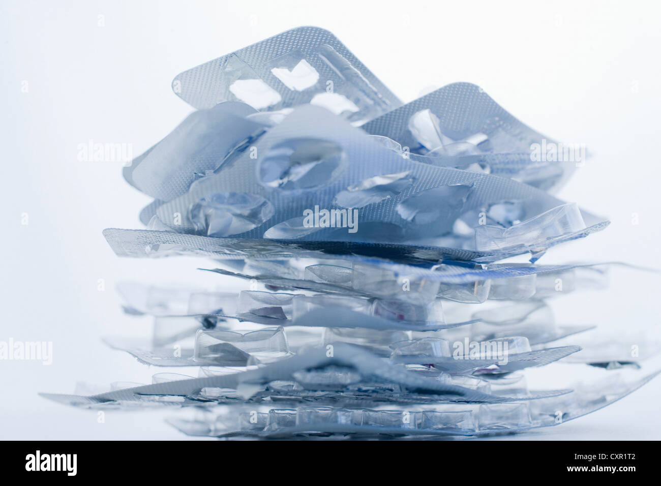 Stack of empty pill packets Stock Photo - Alamy