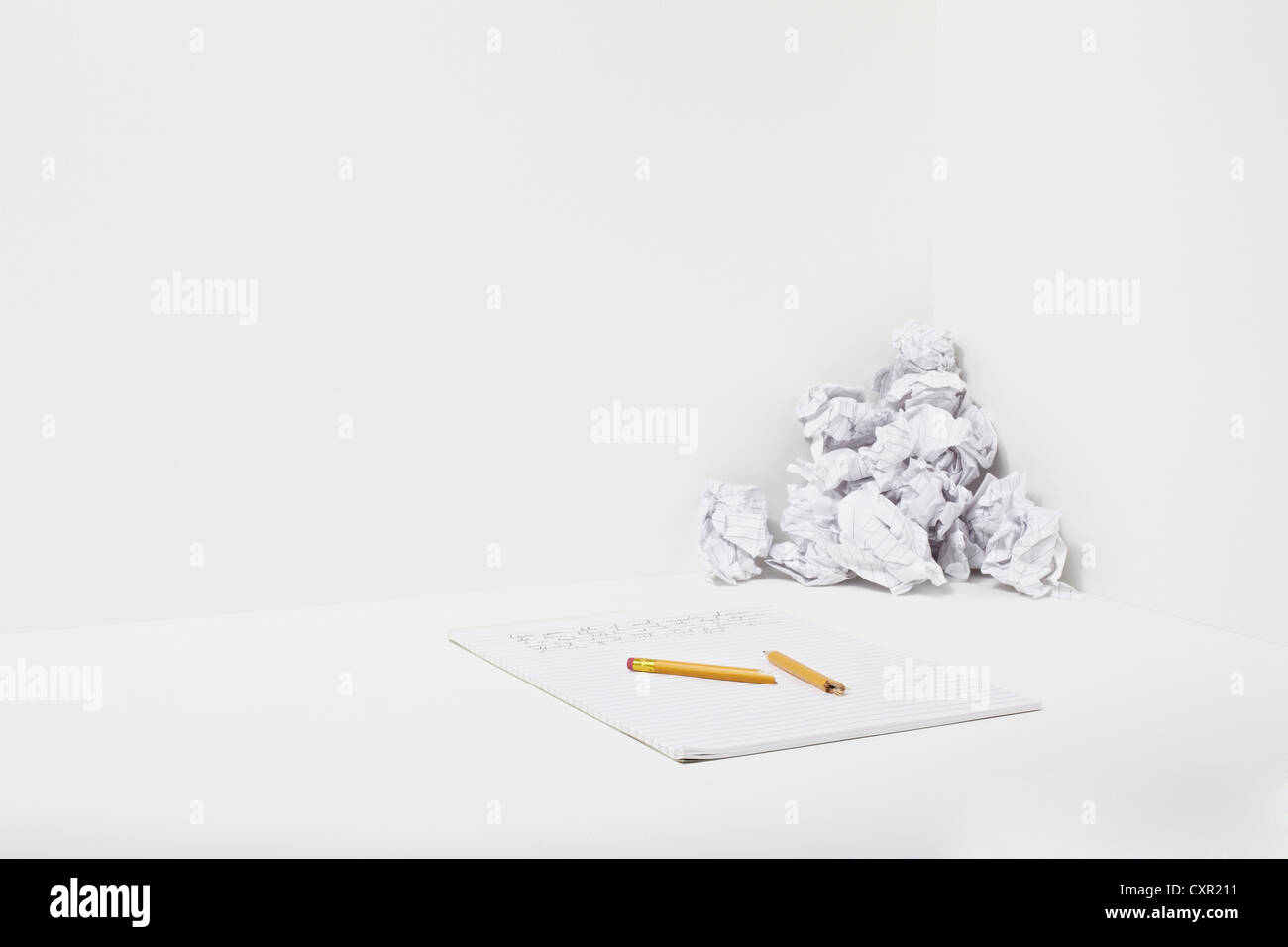 Broken pencil crumpled paper hi-res stock photography and images - Alamy